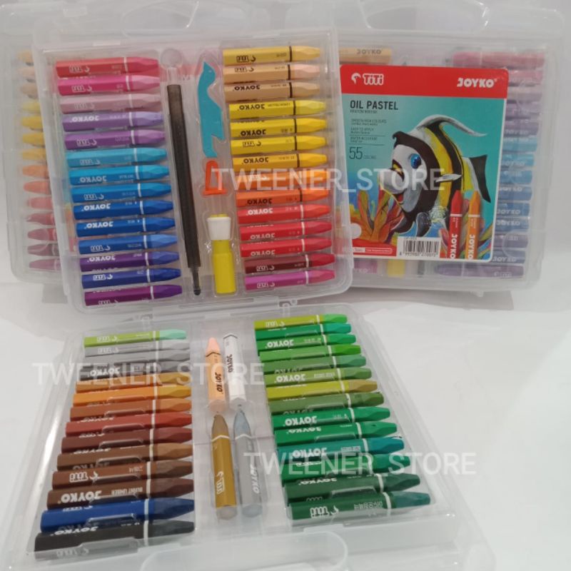 Joyko Crayon Oil Pastel 55 Colors | Crayon Crayons | Shopee Philippines