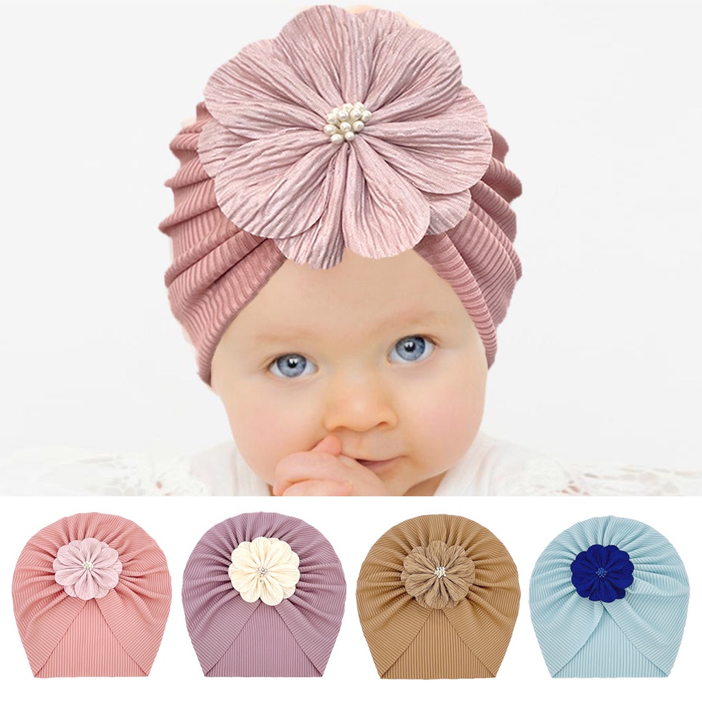 New Style Solid Color Threaded Baby hat Girls Infant Breathable ...