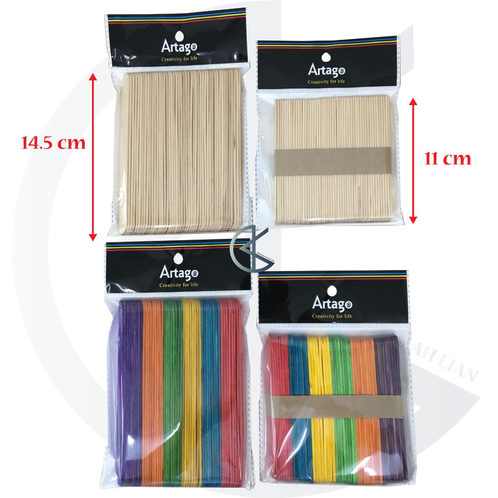 DIY Craft Ice Cream Wooden Sticks / Popsicle Stick / Batang Ais Krim ...