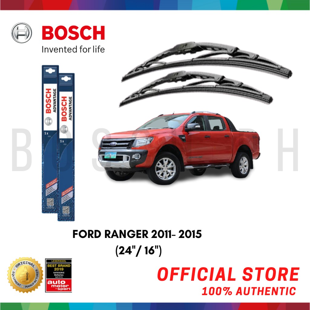 Bosch ADVANTAGE Wiper Blade Set for Ford RANGER 2011 - 2015 (24 / 16 ...