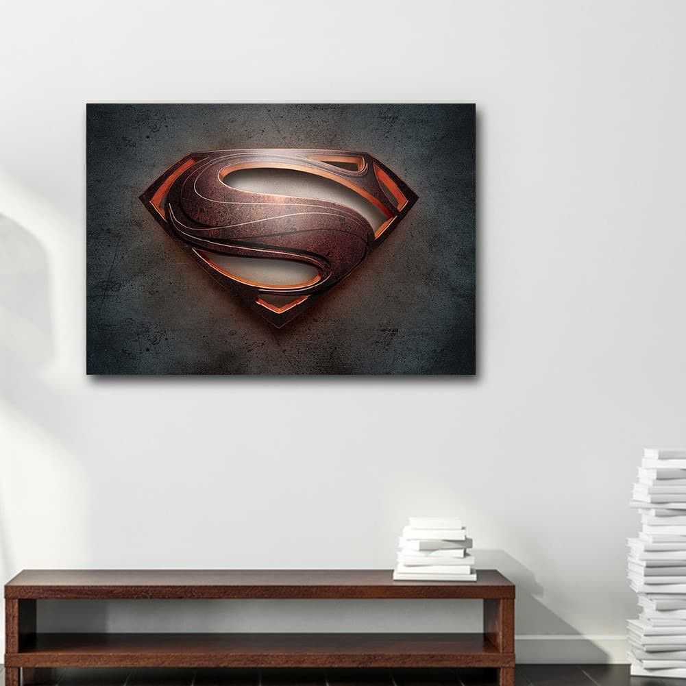 Dc Superhero Dc Superman Logo Poster Frame A3 + (31X46Cm) | Shopee ...