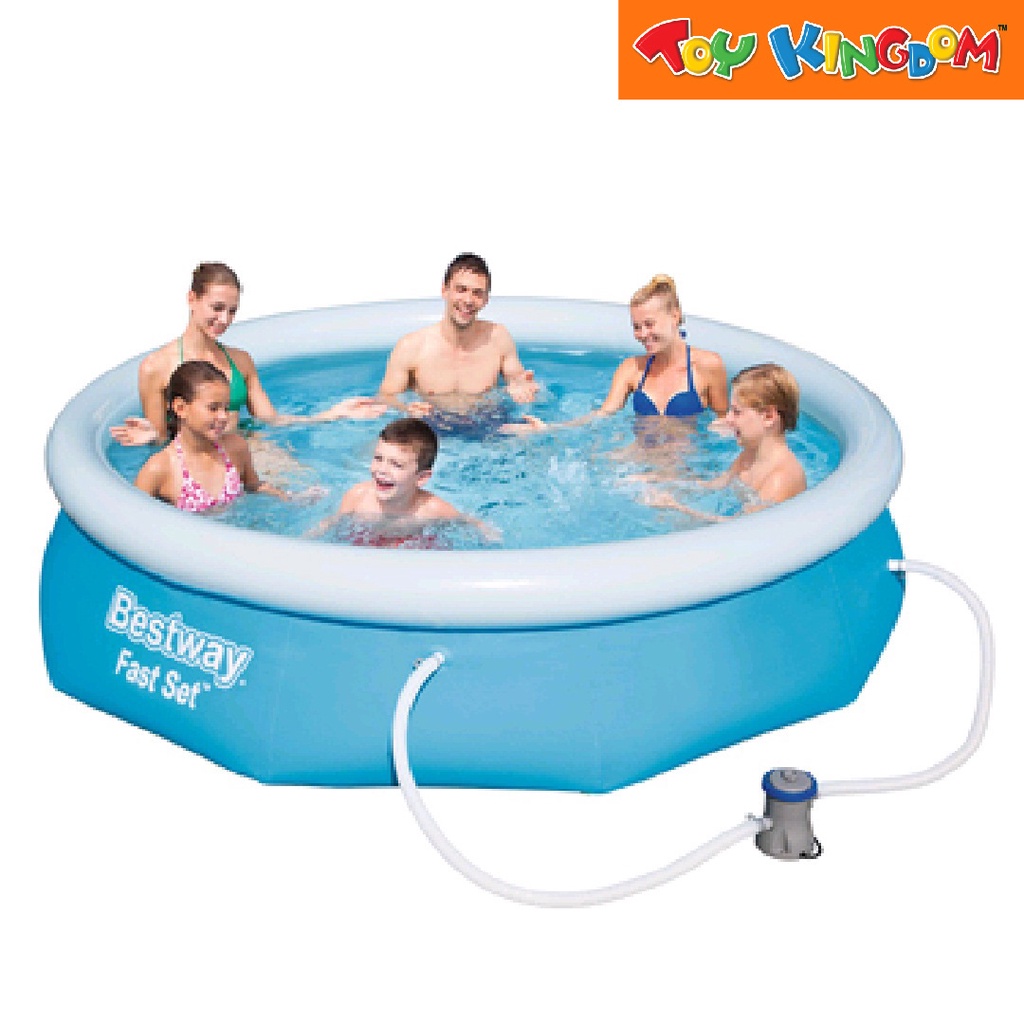 Bestway 10ft x 30in Inflatable Fast Set Swimming Pool | Shopee Philippines
