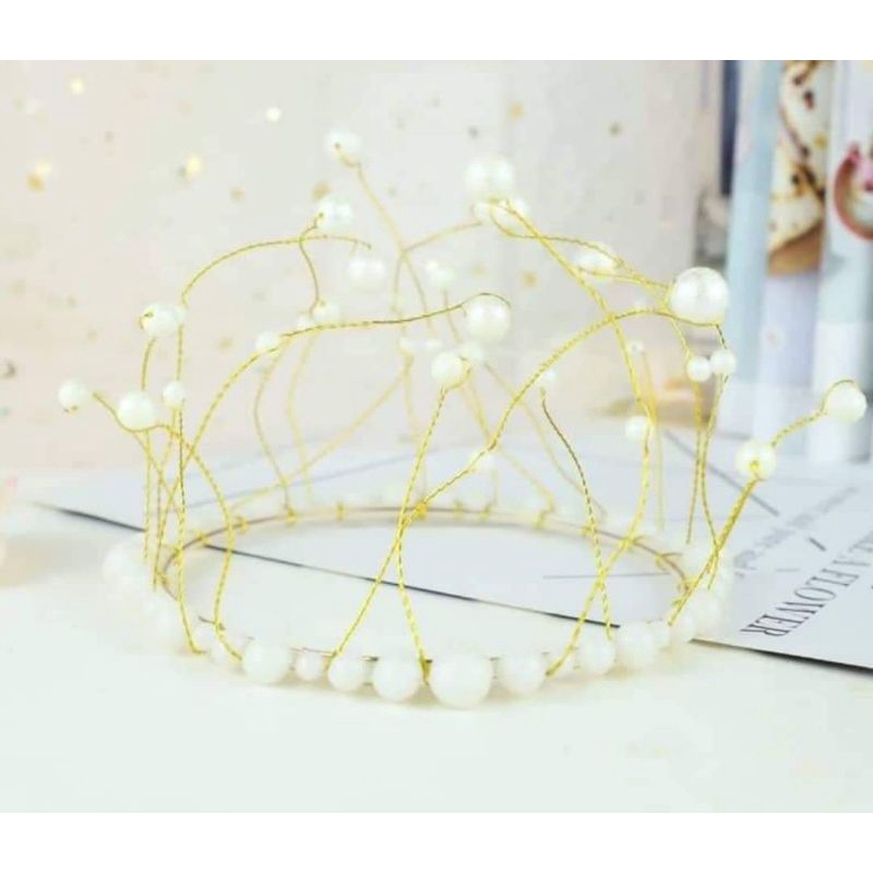 Crown topper pearl topper princess topper debut topper cake decoration ...