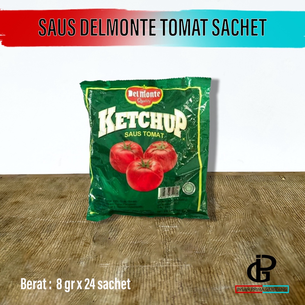 Delmonte Tomato Sauce Sachet @8gr x 24pcs/Del Monte Tomato Sachet ...