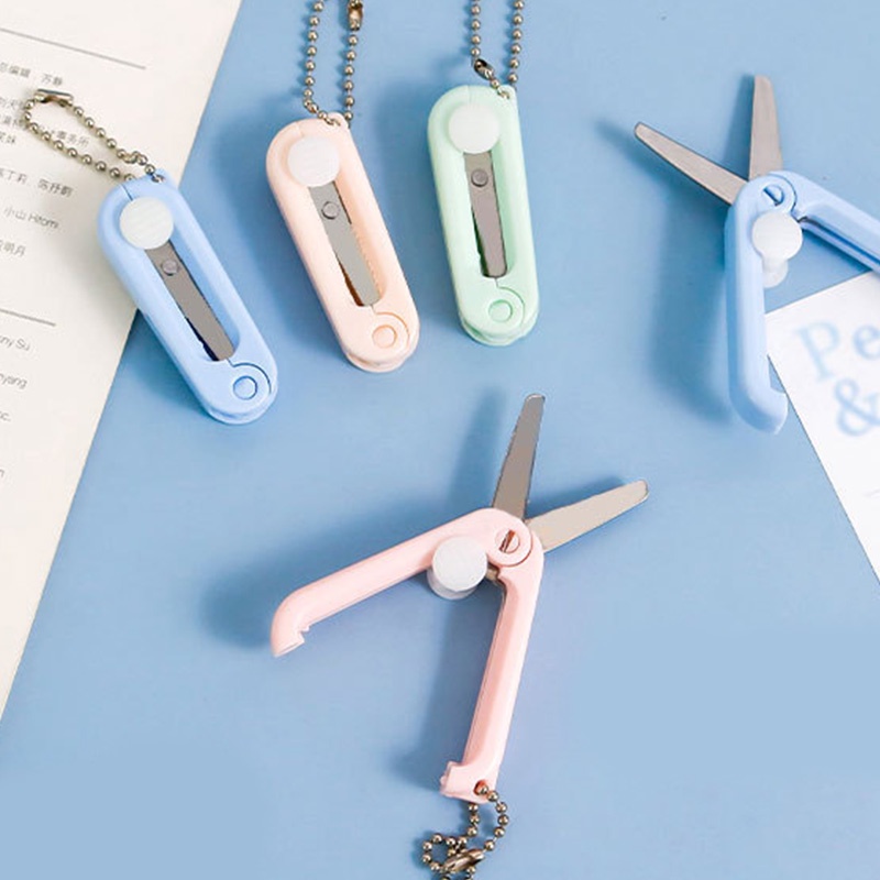 INS Morandi Color Mini Retractable Scissors Student Portable Foldable ...