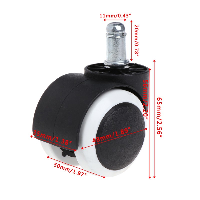 5 Pcs 2" Office Home Chair Swivel Casters Mute | Shopee Philippines