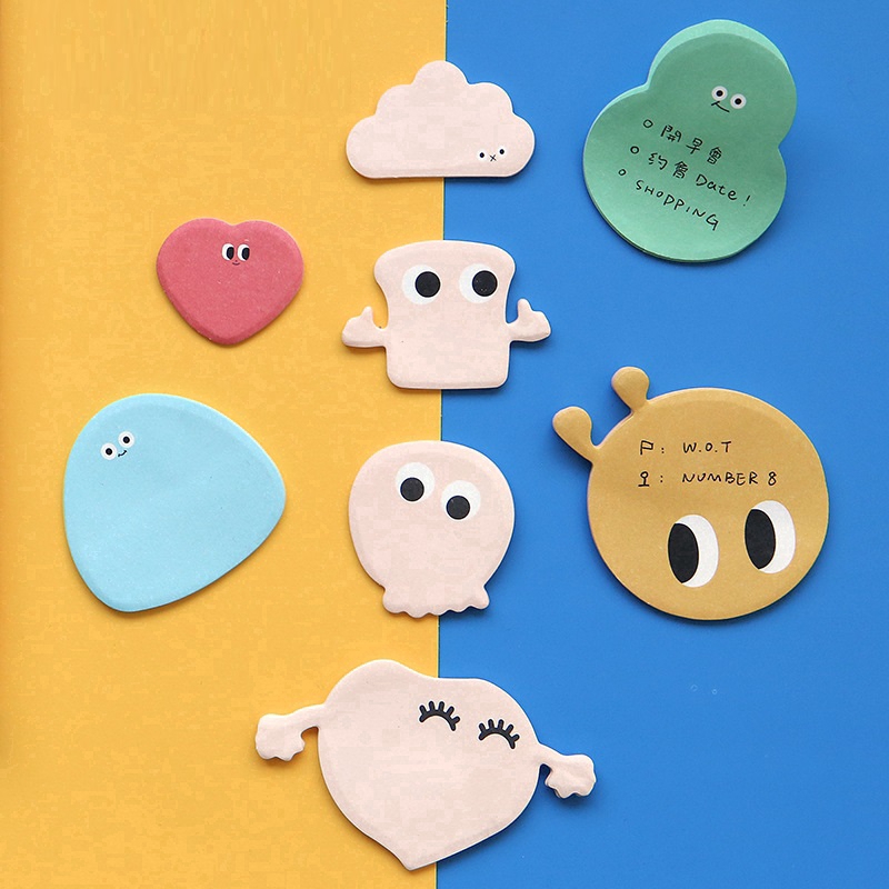 Big Eyes and Small Eyes Series Cute Emoticons Sticky Notes Message ...