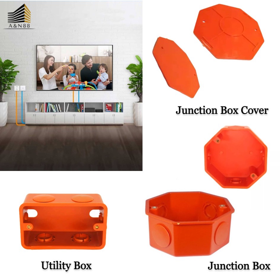 PVC ORANGE JUNCTION BOX / UTILITY BOX / COVER ( FOR ELECTRICAL ...