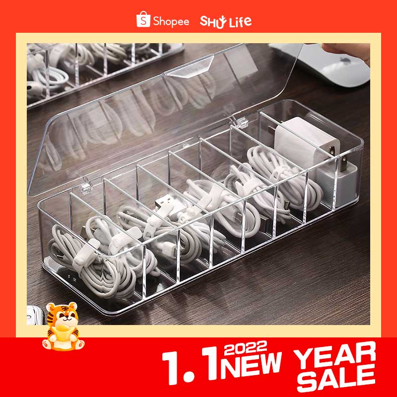 Wire storage box/data cable storage box/cable management box/desktop ...