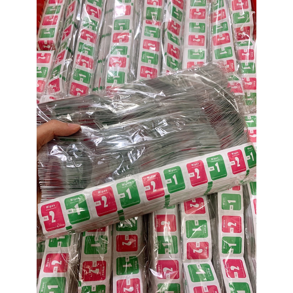 Bag of tempered glass cleaning paper (1 set includes 2 pieces) | Shopee ...