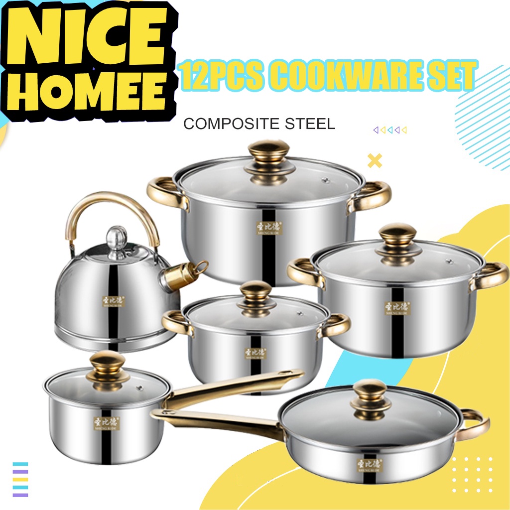 12 PCS Non Stick Cookware Set Cookware Set Non Stick Sets Non Sticky ...
