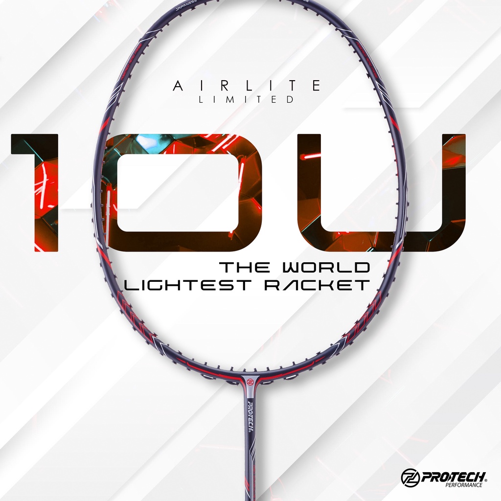 Protech AIR LITE LIMITED (MAX 32LBS)(FREE STRING+GRIP+BAG) Badminton ...