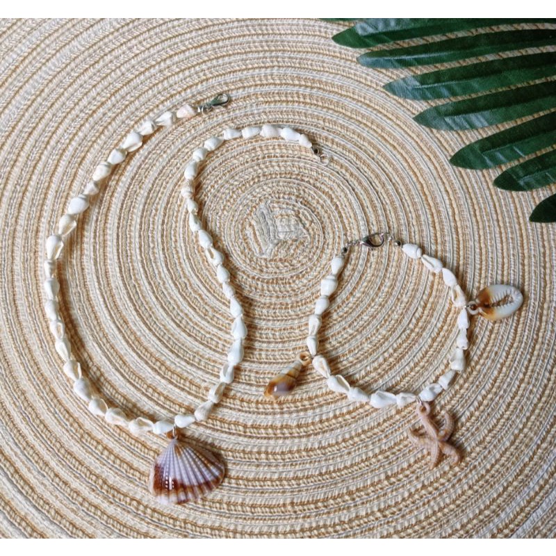 Boho Beach Necklace Bracelet Cowrie Shell Set | Shopee Philippines