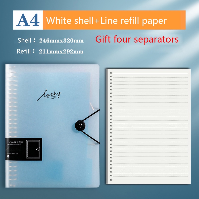 A5/B5/A4 Loose-leaf Refillable Notebook Shell With Refill Binder ...