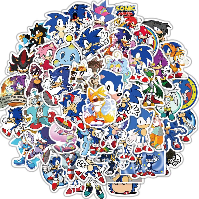 Set of 100 stickers for laptop / Notebook / Sonic hedgehog phone ...