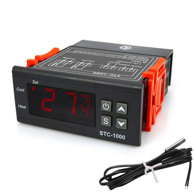 220V STC-1000 Digital Thermostat Temperature Controller Thermometer ...