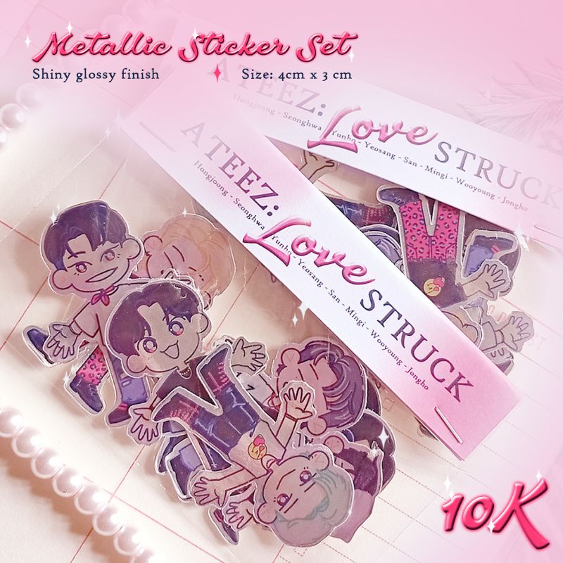 Fanmade ATEEZ: Love Struck Metallic Sticker | Shopee Philippines