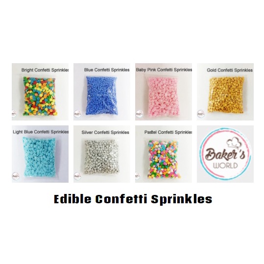 Edible Confetti Sprinkles for Cake and Pastries Decorations Different ...