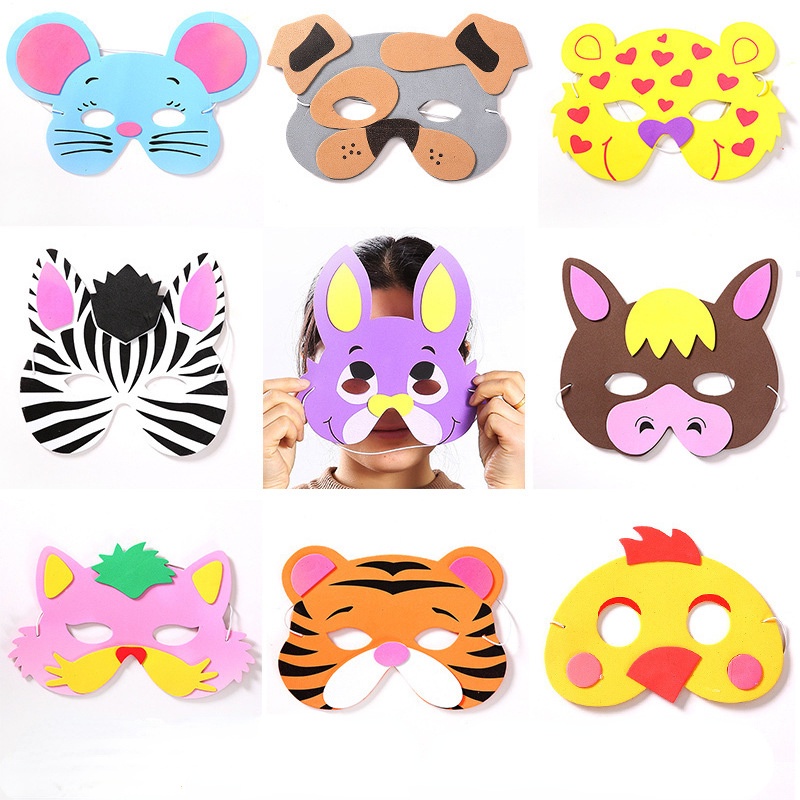 Children Cartoon Animal Mask Kindergarten Halloween Mask | Shopee ...
