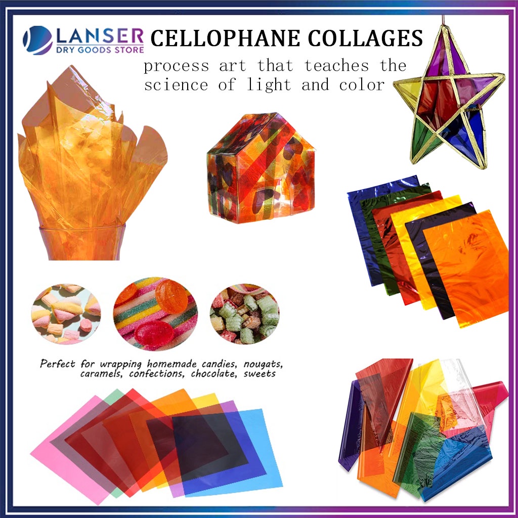 COLORED PLASTIC CELLOPHANE FOR GIFT WRAPPING, CANDY WRAPPING PLASTIC ...