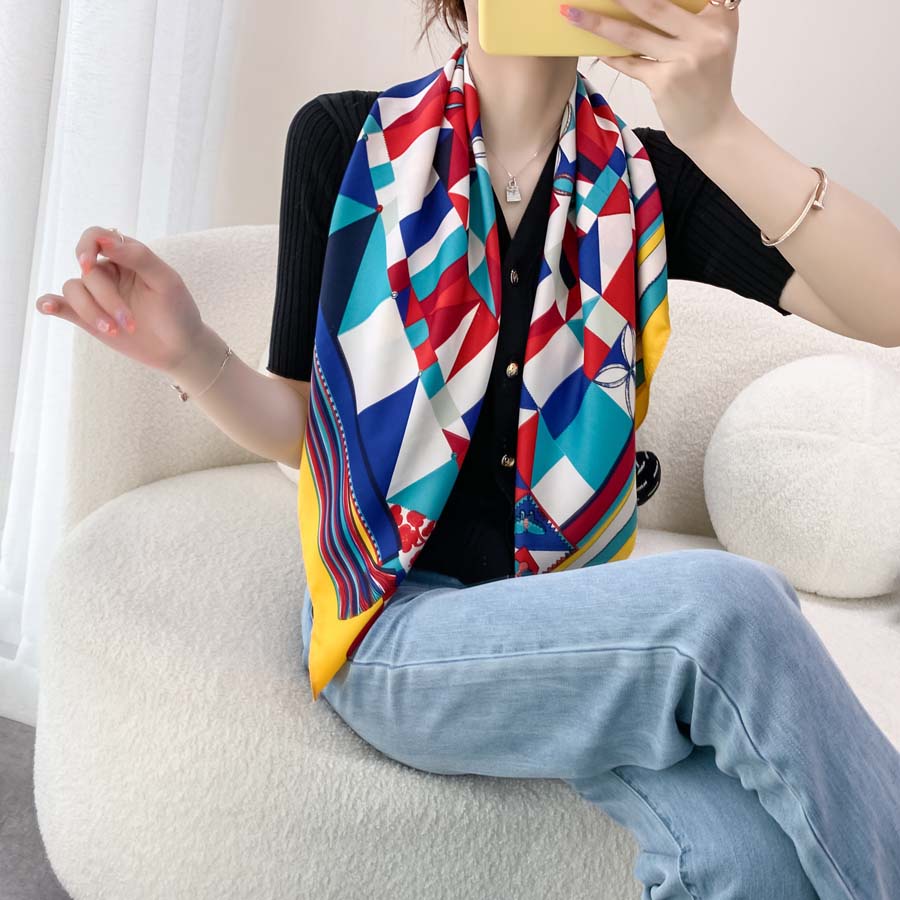 Ready Stock 90x90cm Satin Tudung Bawal Horse Printed Square Scarf ...