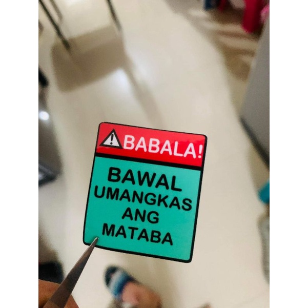 Motorcycle Babala 2 laminated sticker - actual product display | Shopee ...