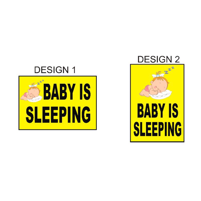 baby is sleeping signage yellow signage for wall | Shopee Philippines
