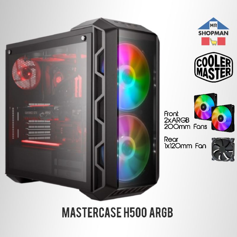 Coolermaster H500 ARGB Desktop Computer Pc Case | Shopee Philippines