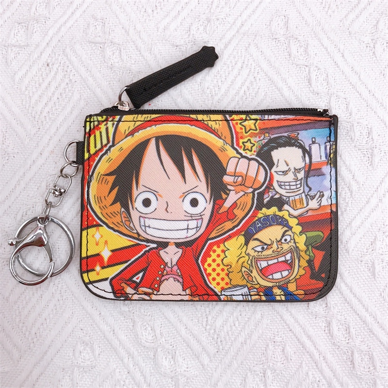 One Piece Theme Coin Purse Fashion Mini Kids Card Bag Cartoon Anime ...