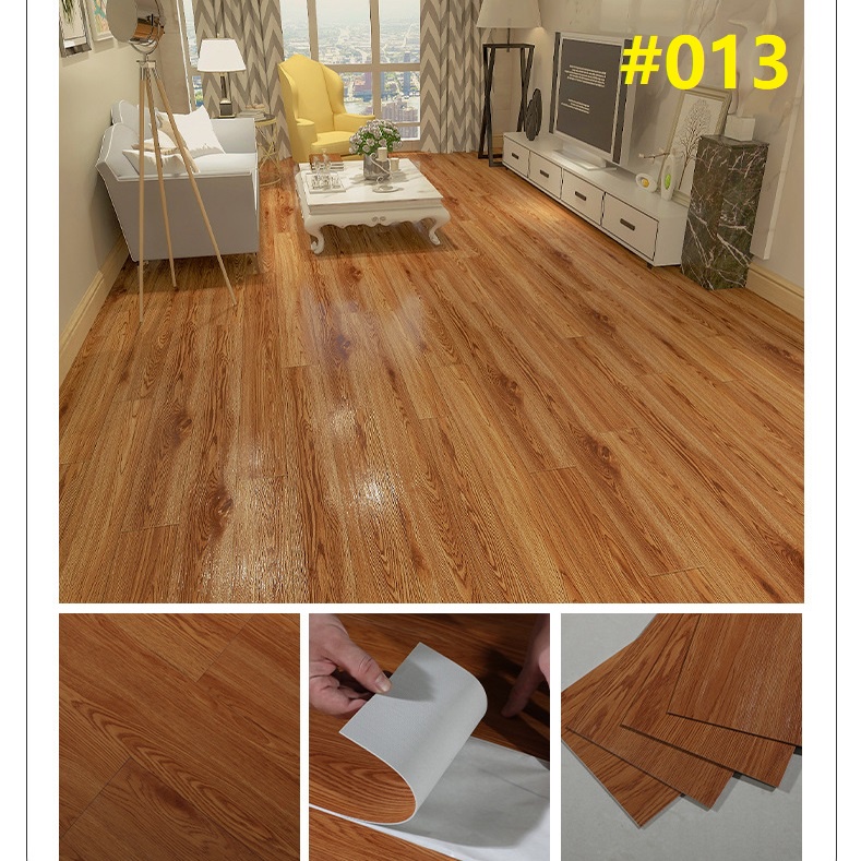 Floor stickers 91X15cm Wooden Vinyl Floor Stickers Self-adhesive PVC ...