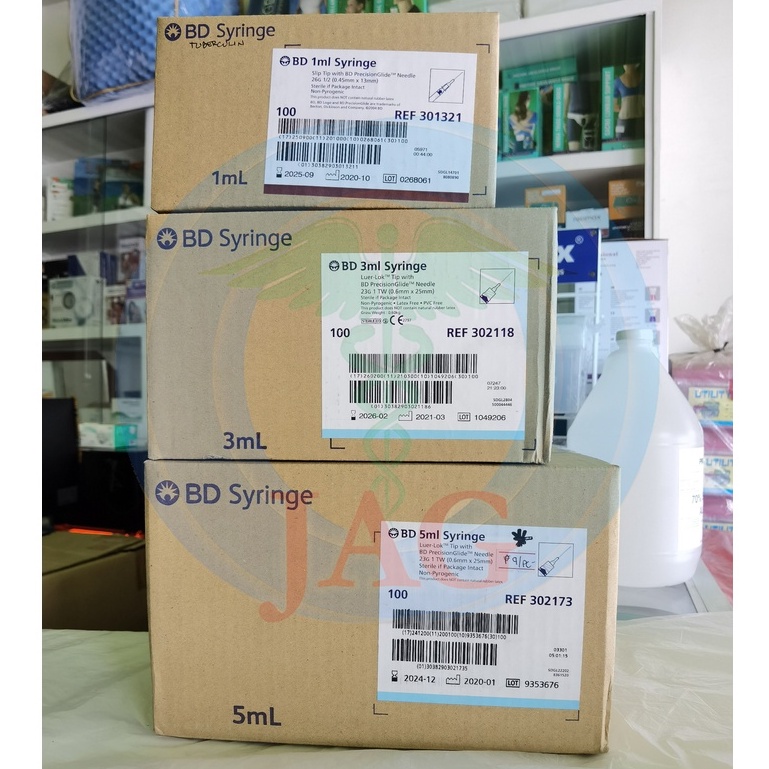 BD | Disposable Syringe Luer-Lock 3cc, 5cc, 10cc (per piece) | Shopee ...