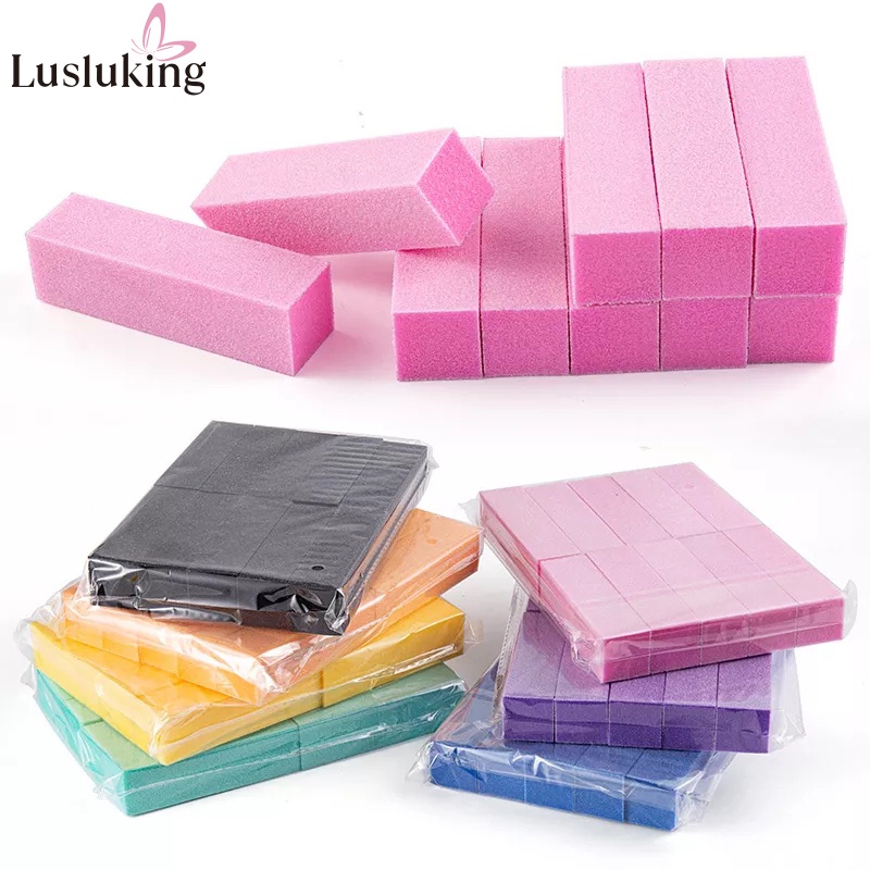 Lusluking Nail Art Sanding Sponge Buffer Block Fingernail Grinding ...