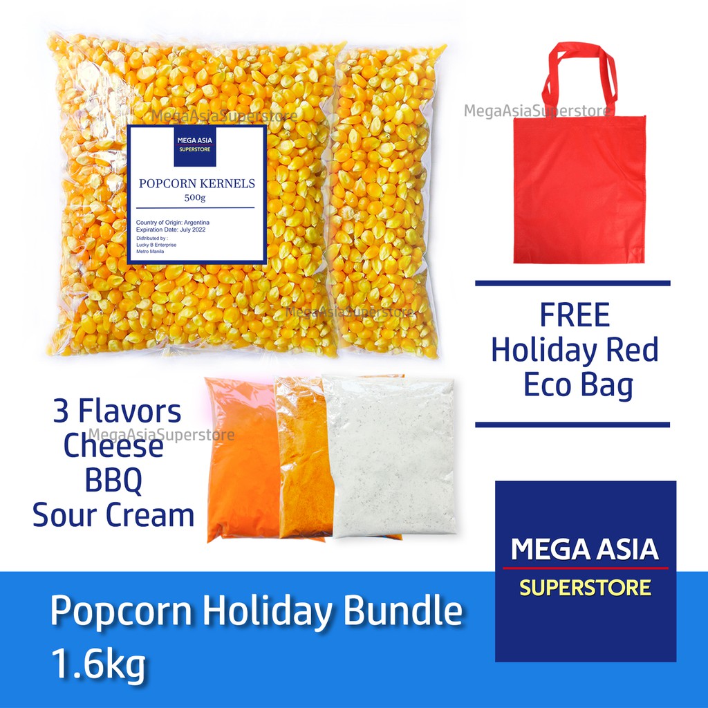 Mega Asia Popcorn Christmas Bundle Gift Set [ Mega Asia Popcorn Kernels ...