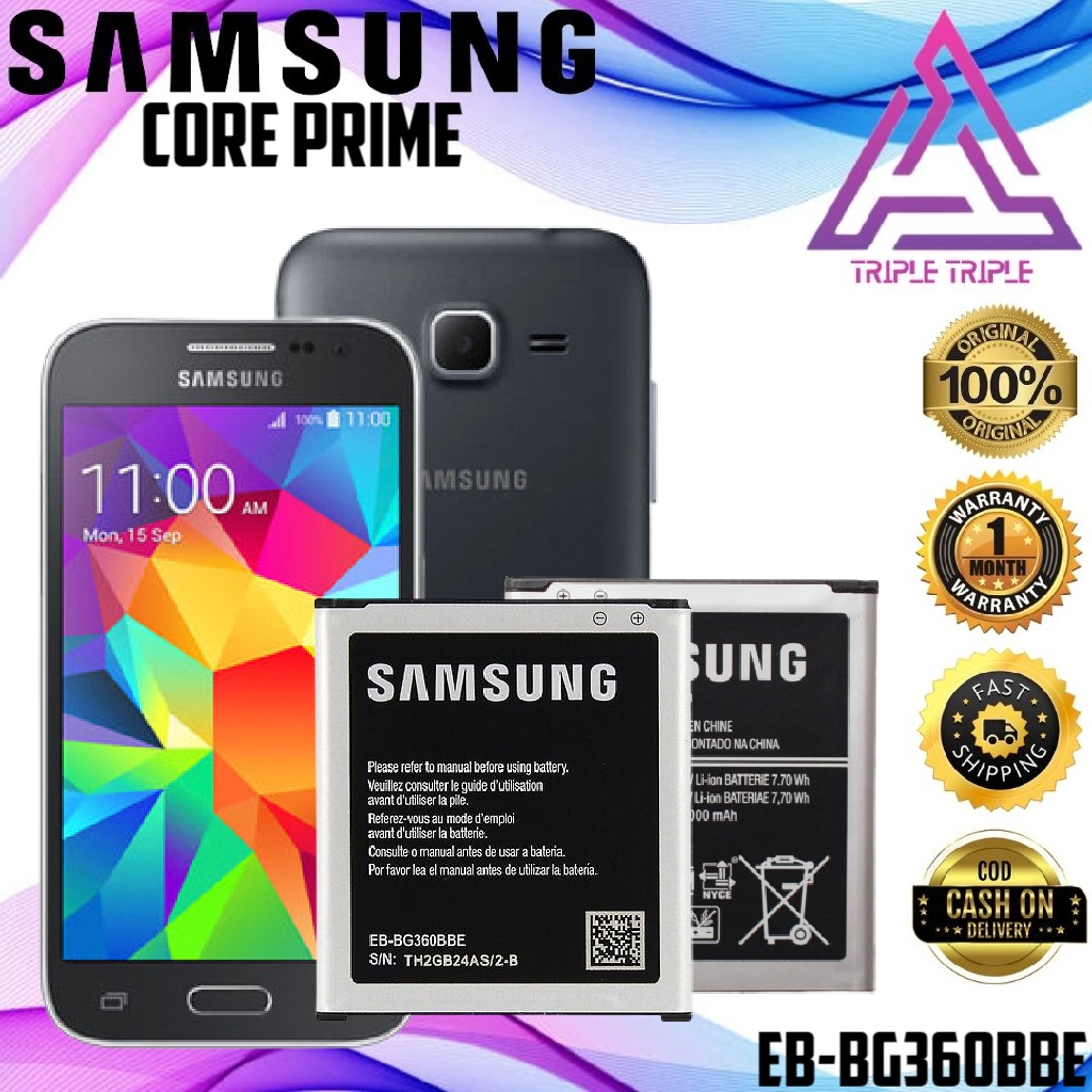 Samsung Galaxy Core Prime Battery Original, Model EB-BG360BBE Capacity ...