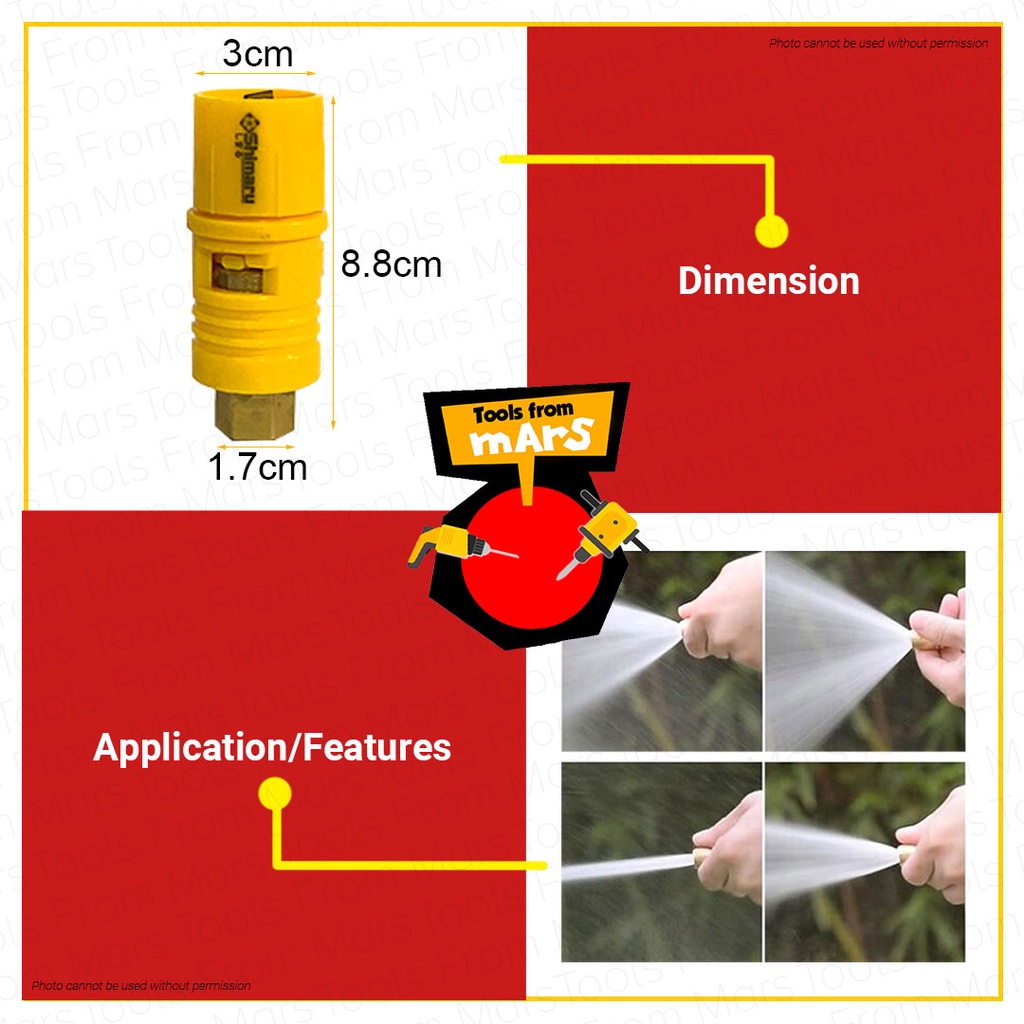 Power Sprayer Pressure Washer Hose Nozzle Coupling Adaptor •TOOLS FROM ...