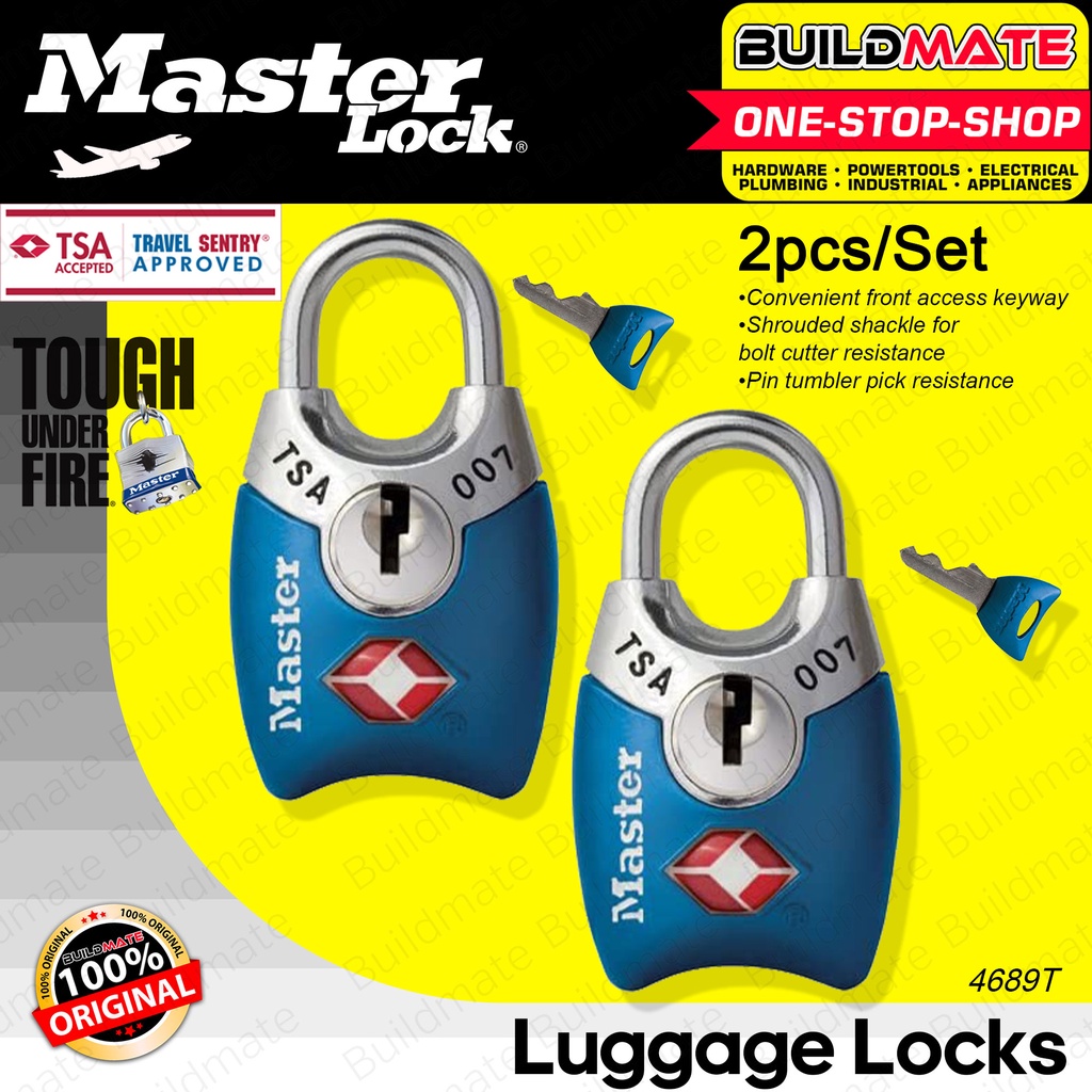 MASTER LOCK TSA Key Alike Padlock #4689T 2 pcs x 25mm RANDOM COLOR ...