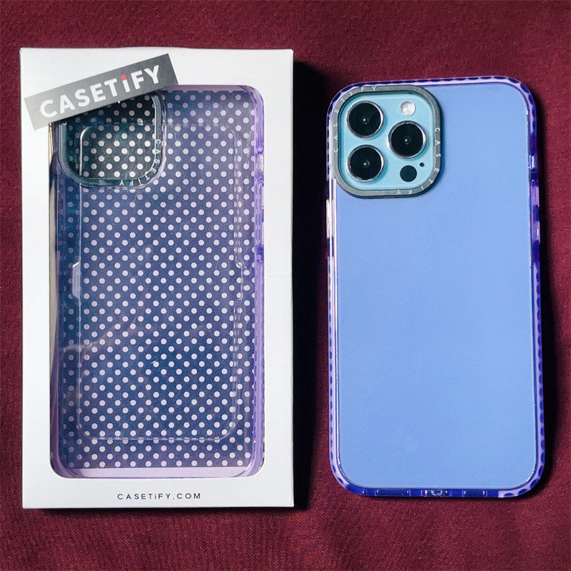 CASETify X Neon Purple Clear Inspired Sugar Color Design iPhone 13 Pro Max Mini 12 Pro Max Mini ...