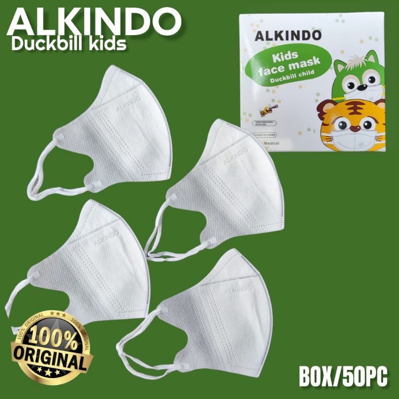 【Ready Stock】50pcs Alkindo Kids Facemask DuckbillMask for Kids Mask 3D ...
