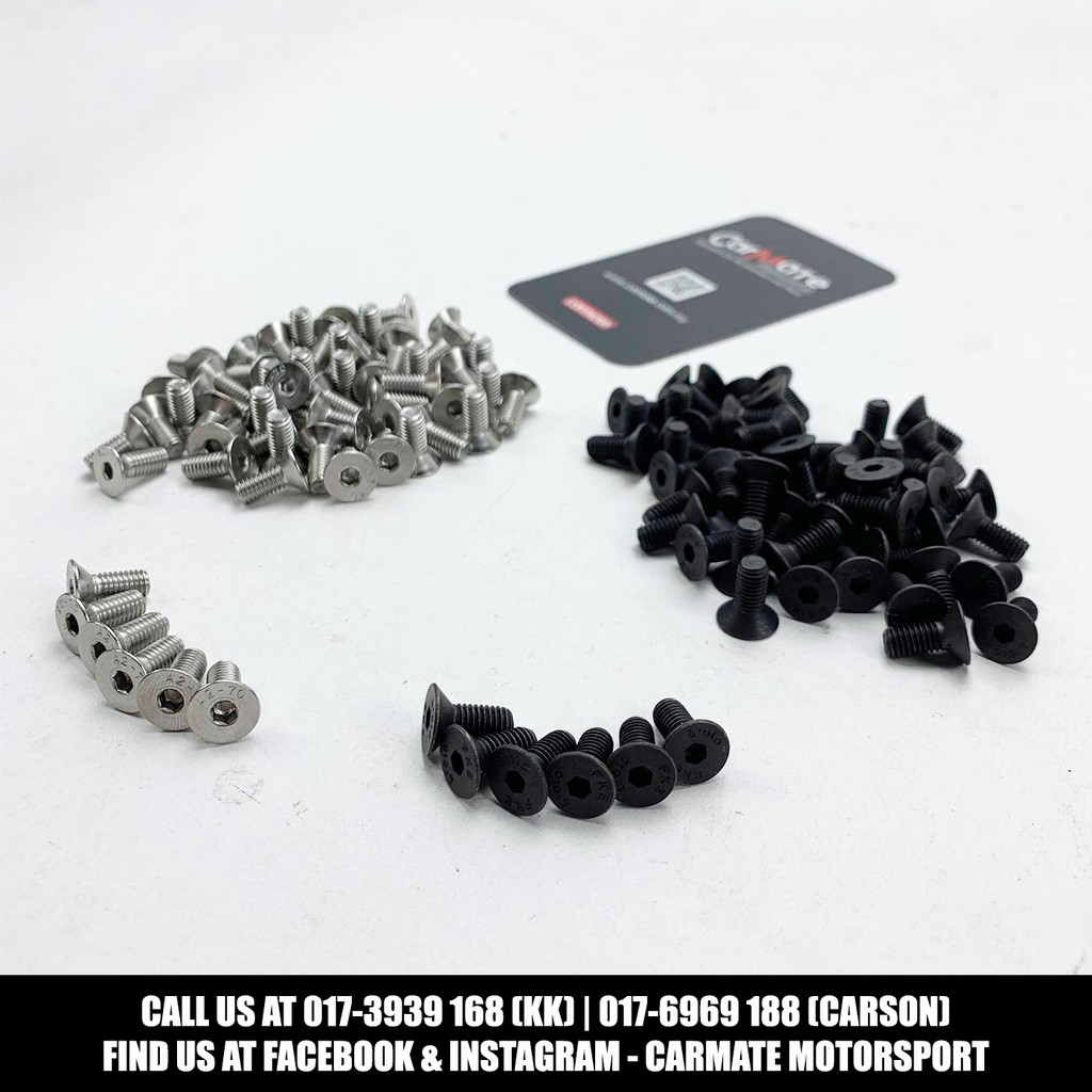 Racing Steering Wheel Screw Nut Skru Black Silver Universal Hub Boss ...