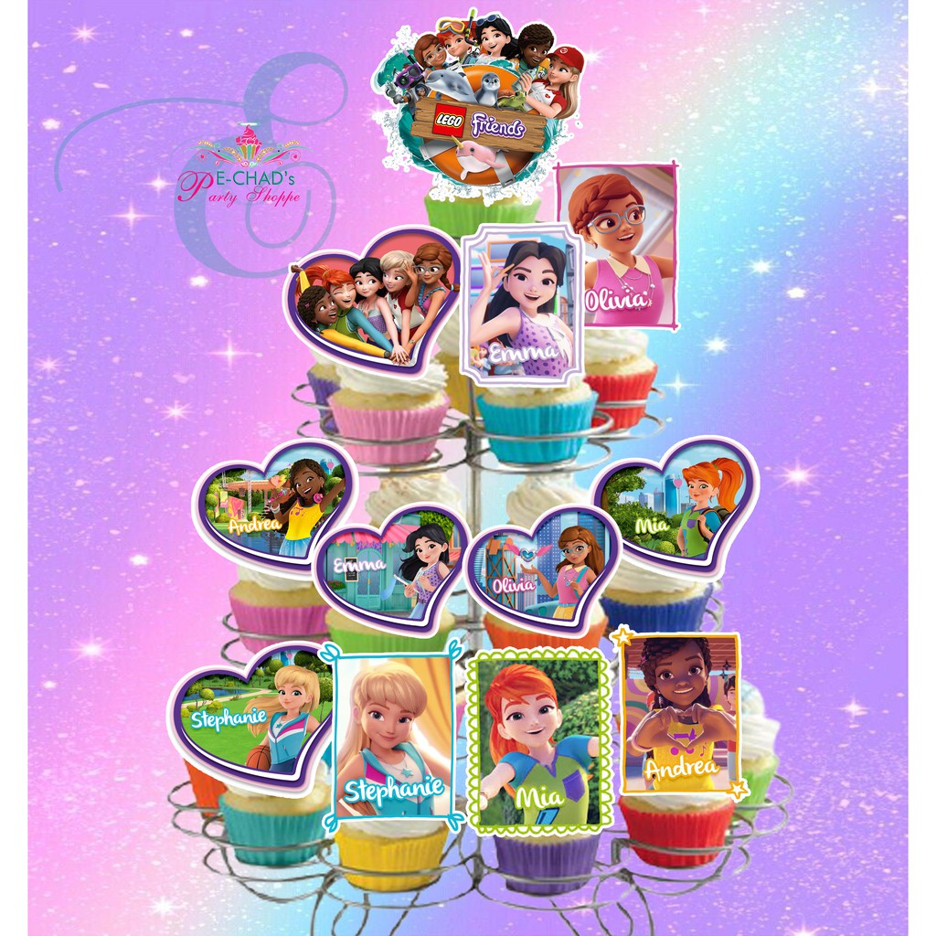 Lego Friends Theme Cupcake Topper (12pcs./Pack) | Shopee Philippines