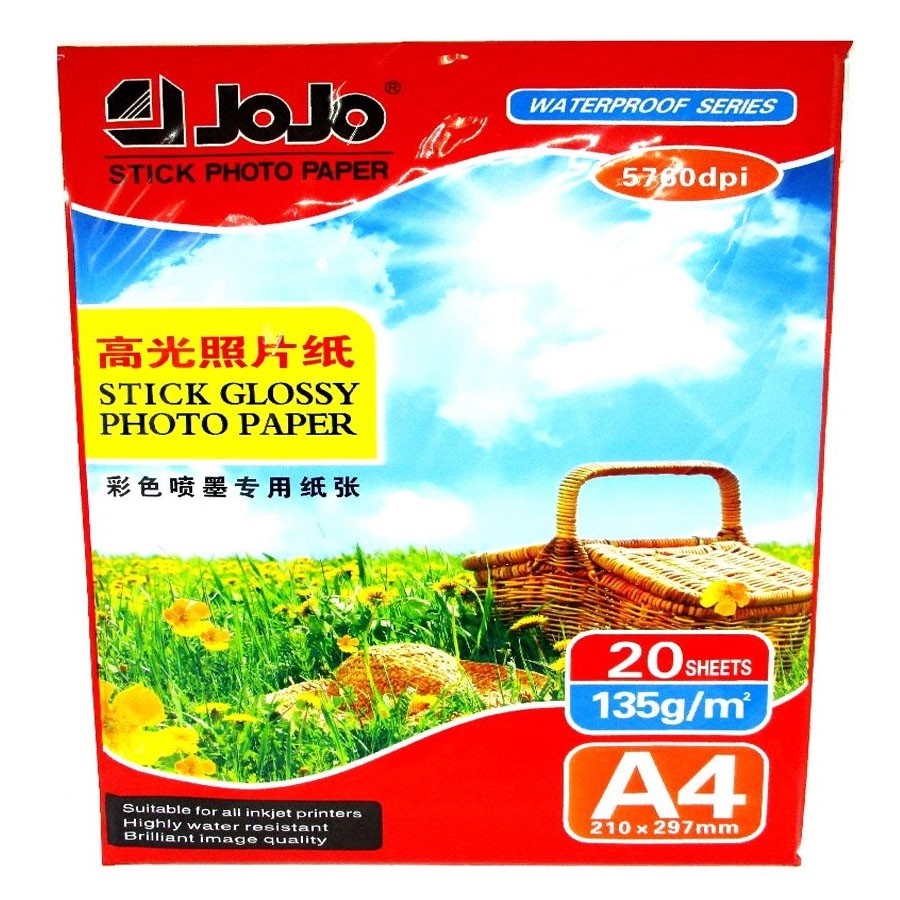 20 Sheets Jojo Photo Paper Stick Glossy photo paper Waterproof 135gsm ...