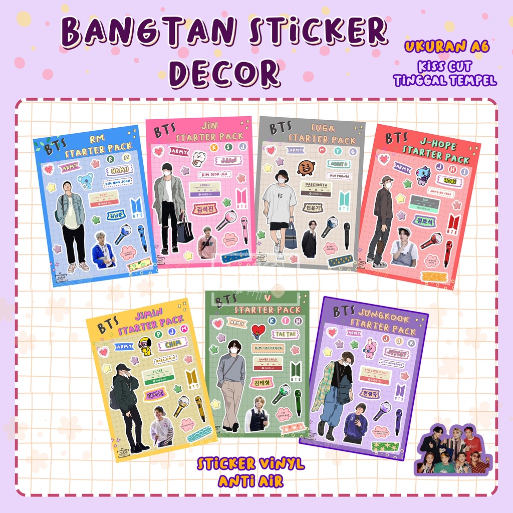 Decor BANGTAN STICKER, RM, JIN