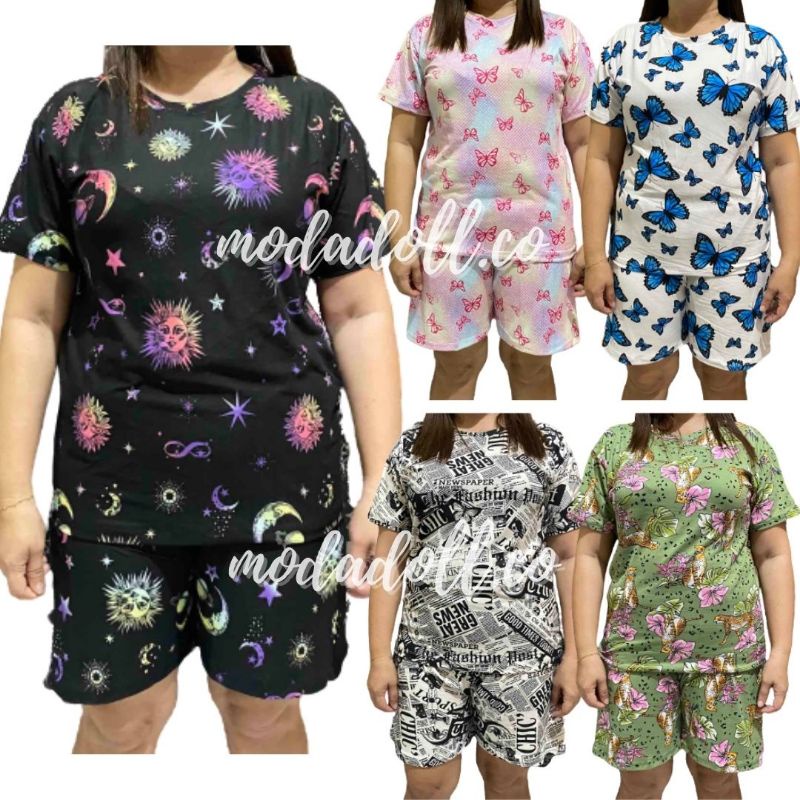 ModaDollCo. 2XL Tshirt Short Pambahay Terno | PLUS SIZE Up To 2XL | Taytay Tiangge | Shopee ...