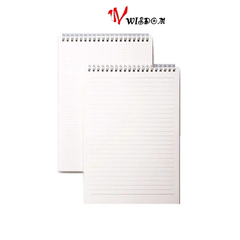 WISDOM A5/B5 WHITE COVER NOTEBOOK (ON THE TURN) SCHOOL SUPPLIES ...