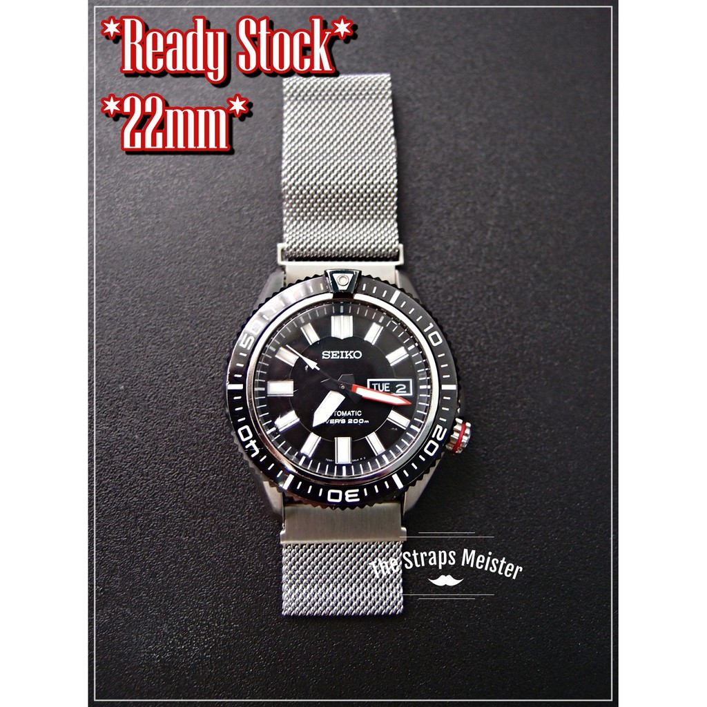 22mm Stainless Steel Milanese Mesh Watch Band with Quick Release (Metal ...