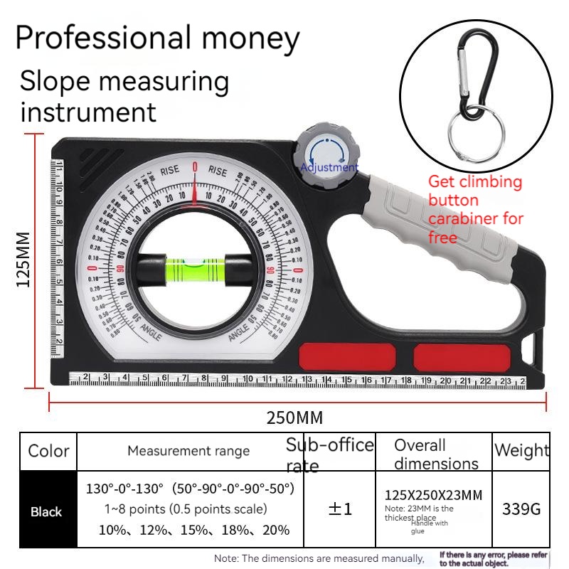 Slope gradient ruler/magnetic inclinometer/goniometer/angle measuring ...