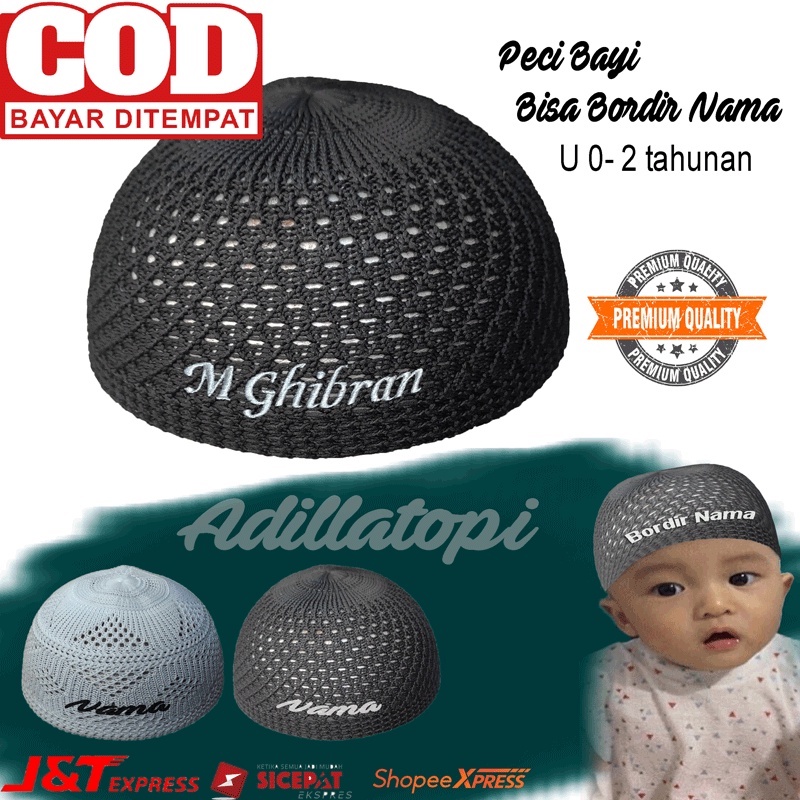 Beanie|Hajj Cap|For Babies You Can Be Embroidered With Your Own Name ...
