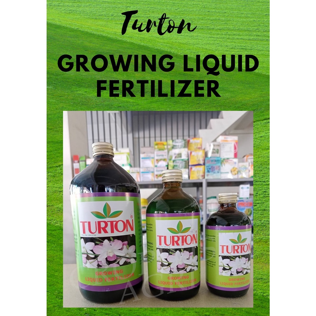 TURTON Green Growing Liquid Fertilizer 1L, 500 ml, 250ml | Shopee ...