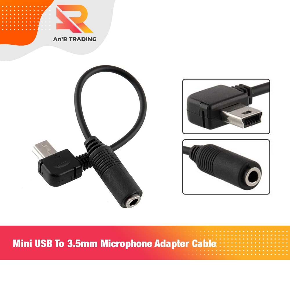 Mini Usb To 35mm Mic Professional Microphone Adapter Cable Cord For Gopro Hd Hero 1 2 3 3 4