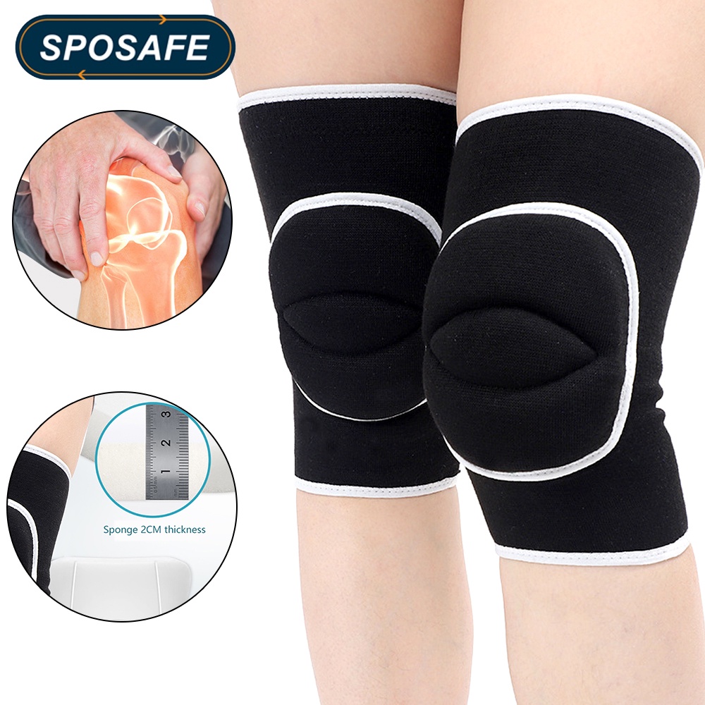 SPOSAFE 1Pair Knee Brace Soft Knee Pads Breathable Knee Compression ...